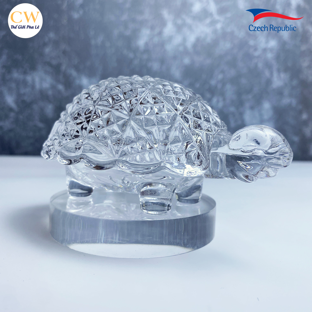 Chú Rùa Nhỏ Pha lê Décor Crystal Bohemia - Thế Giới Pha Lê